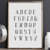 Printable Letter, Letter Sign, Black Background, Initial Printable Wall ...