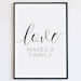 Love Makes A Family Print, Living Room Poster, Entry Room Wall Art ...