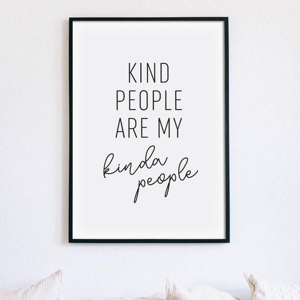 Kind People Are My Kinda People Poster - Etsy