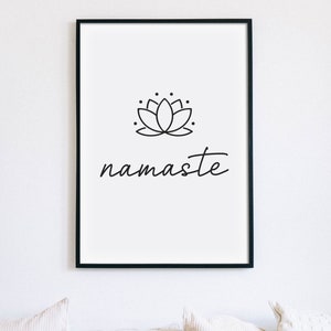 Namaste Print, Meditation Poster, Namaste Wall Art, Zen Printable Art ...