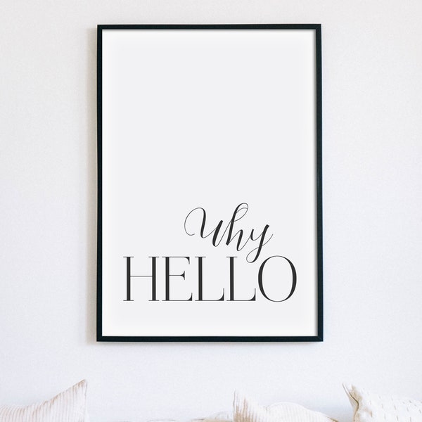 Why Hello Print Etsy