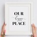 Our Happy Place Printable Art, Living Room Poster, Entry Room Wall Art ...
