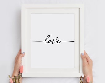 Love Printable Sign | Etsy