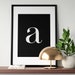 Printable Letter, Black Background Letter Sign, Letters Poster ...
