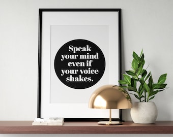 Speak Your Mind Classroom Poster Digital Download - Etsy