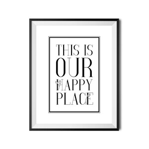 Our Happy Place Print Living Room Poster Entry Room Wall - Etsy