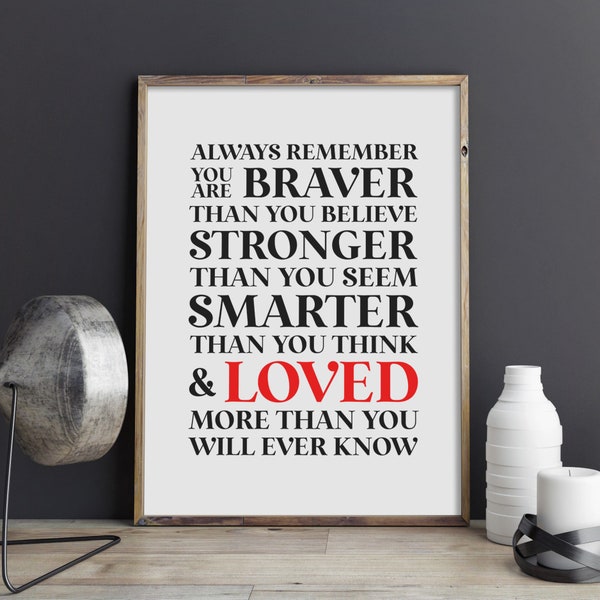 Always Remember You Are Braver - Etsy