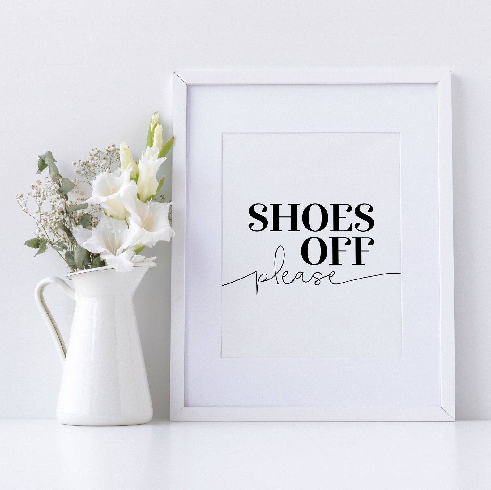 Shoes off Please Print Printable Poster Entry Room Wall Art - Etsy