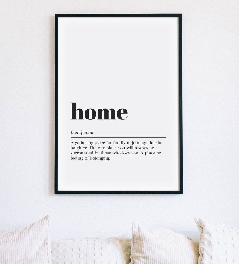 Home Definition Print Family Poster Entry Room (Download Now) - Etsy