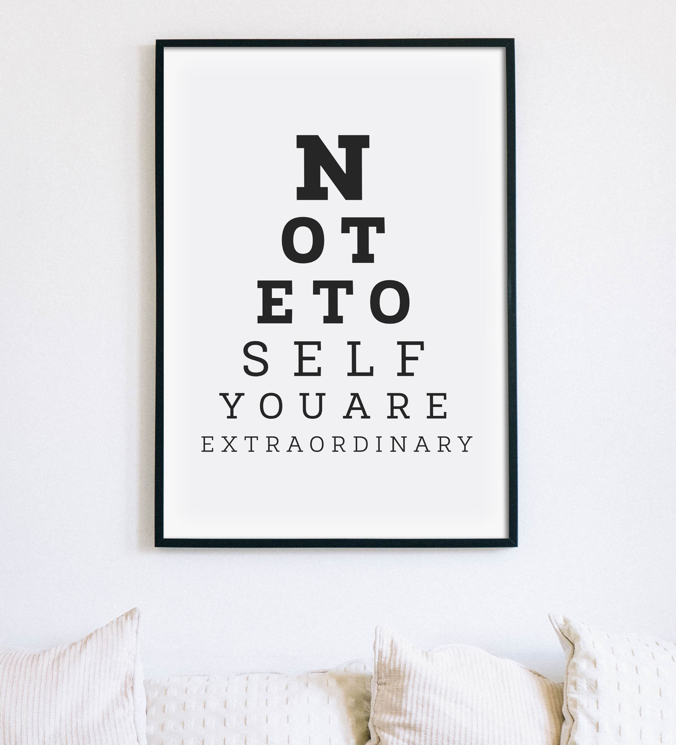 Eyesight Test Print Eye Test Chart Note to Self You Are - Etsy