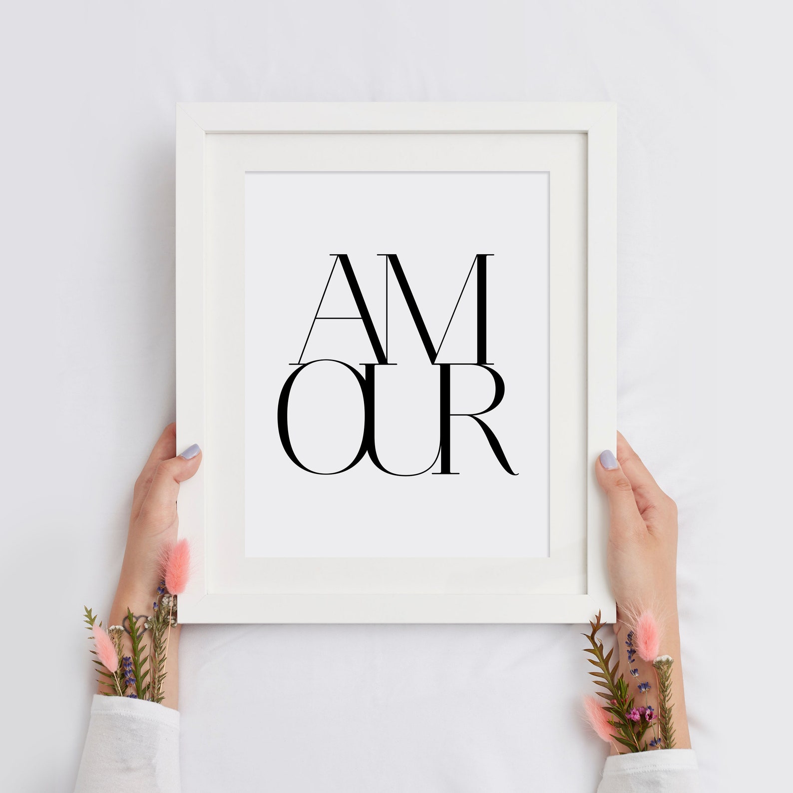 Amour Printable Wall Art Love Sign Modern Geometric Bedroom - Etsy