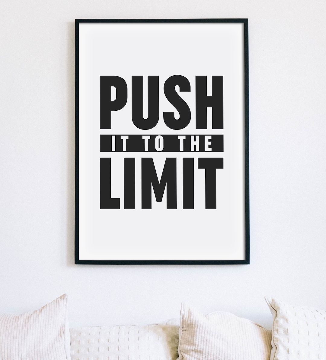 Push It to the Limit Print, Gym Poster, Inspirational Printable Art ...
