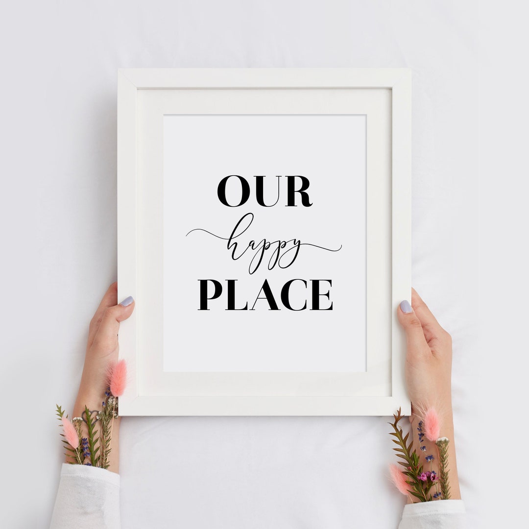 Our Happy Place Printable Art, Living Room Poster, Entry Room Wall Art ...