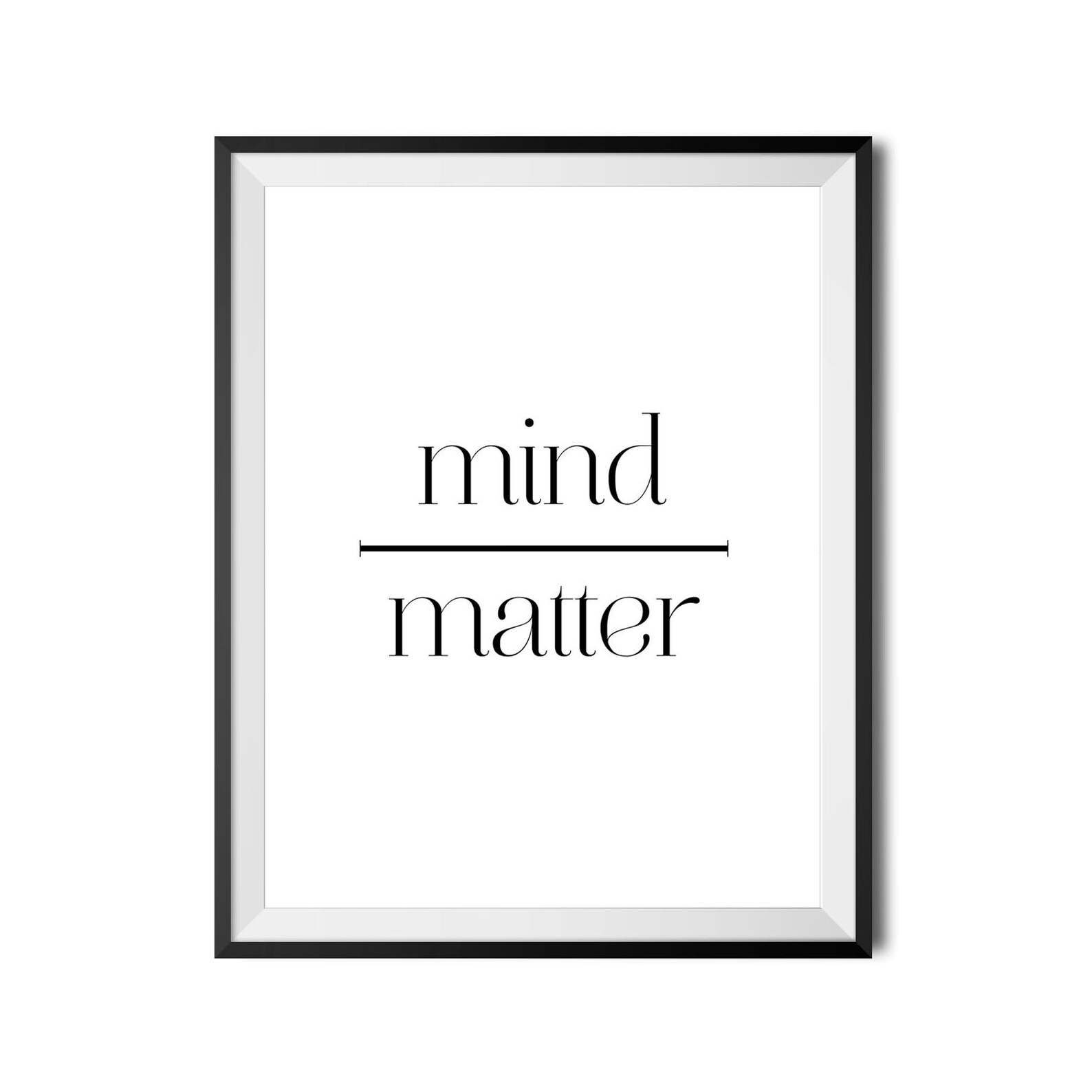 Mind Over Matter Print, Office Poster, Affirmation Wall Art ...