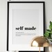 Self-made Definition Print, Home Office Decor, Small Business ...