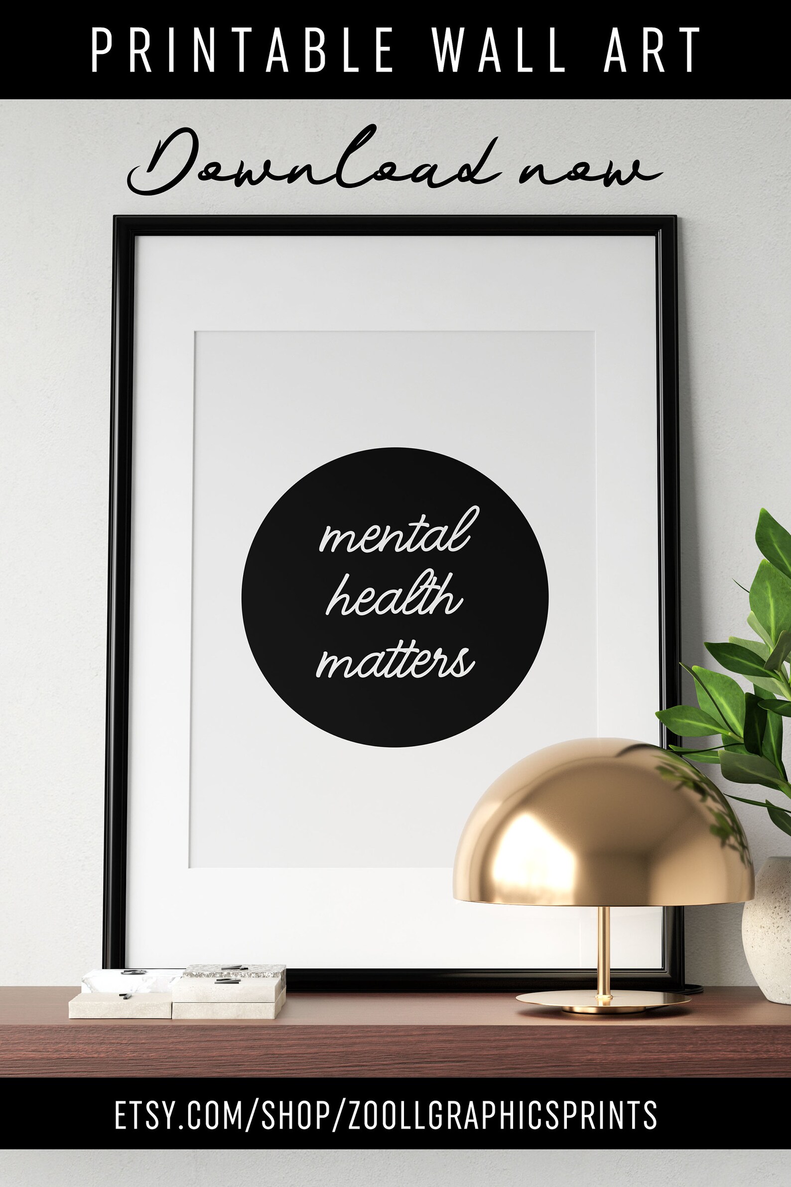 Mental Health Matters Printable Wall Art Self Love Poster | Etsy