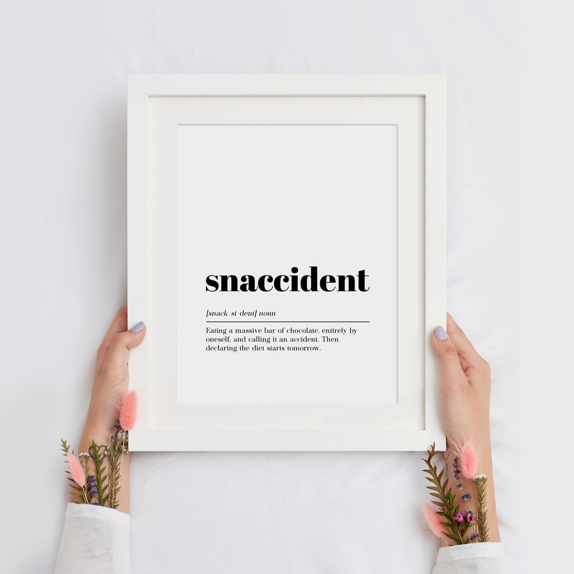 Snaccident Definition Print Funny Kitchen Sign Food Poster - Etsy