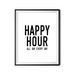 Happy Hour All Day Every Day Print, Kitchen Poster, Typography Wall Art ...