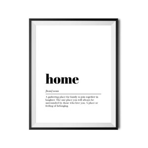 Home Definition Print, Family Poster, Entry Room Printable Wall Art ...