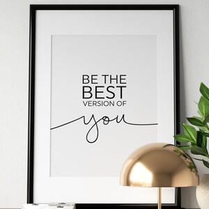 Be the Best Version of You Print, Inspirational Quote Printable Wall ...