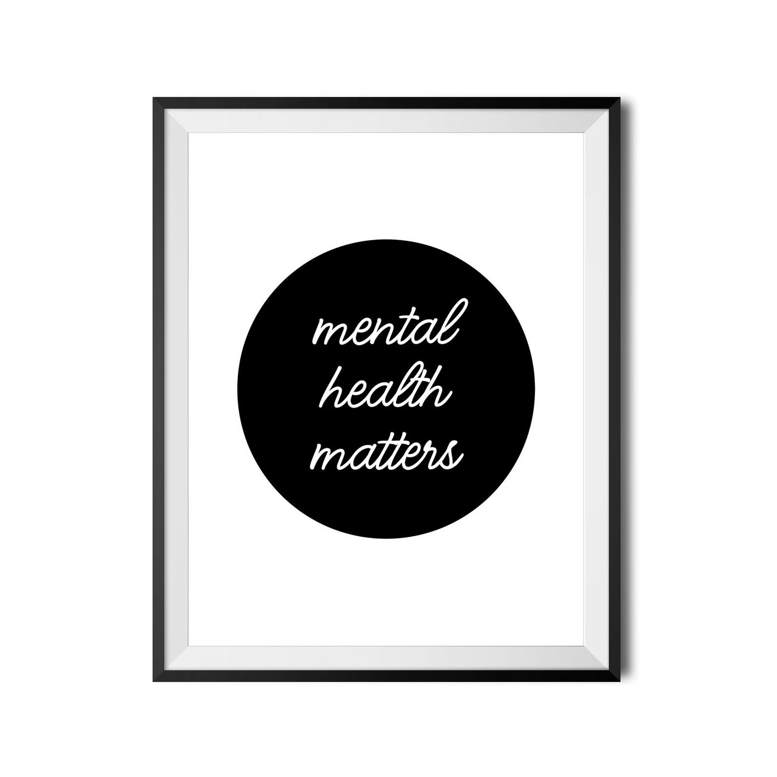 Mental Health Matters Printable Wall Art Self Love Poster | Etsy
