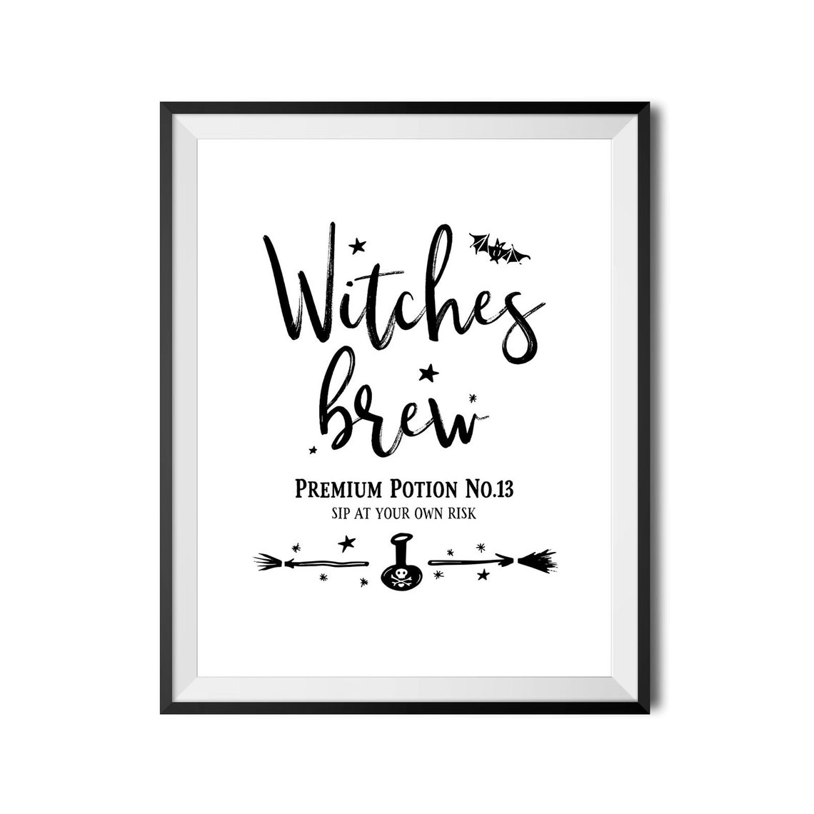 Witches Brew Printable Wall Art Happy Halloween Kitchen | Etsy