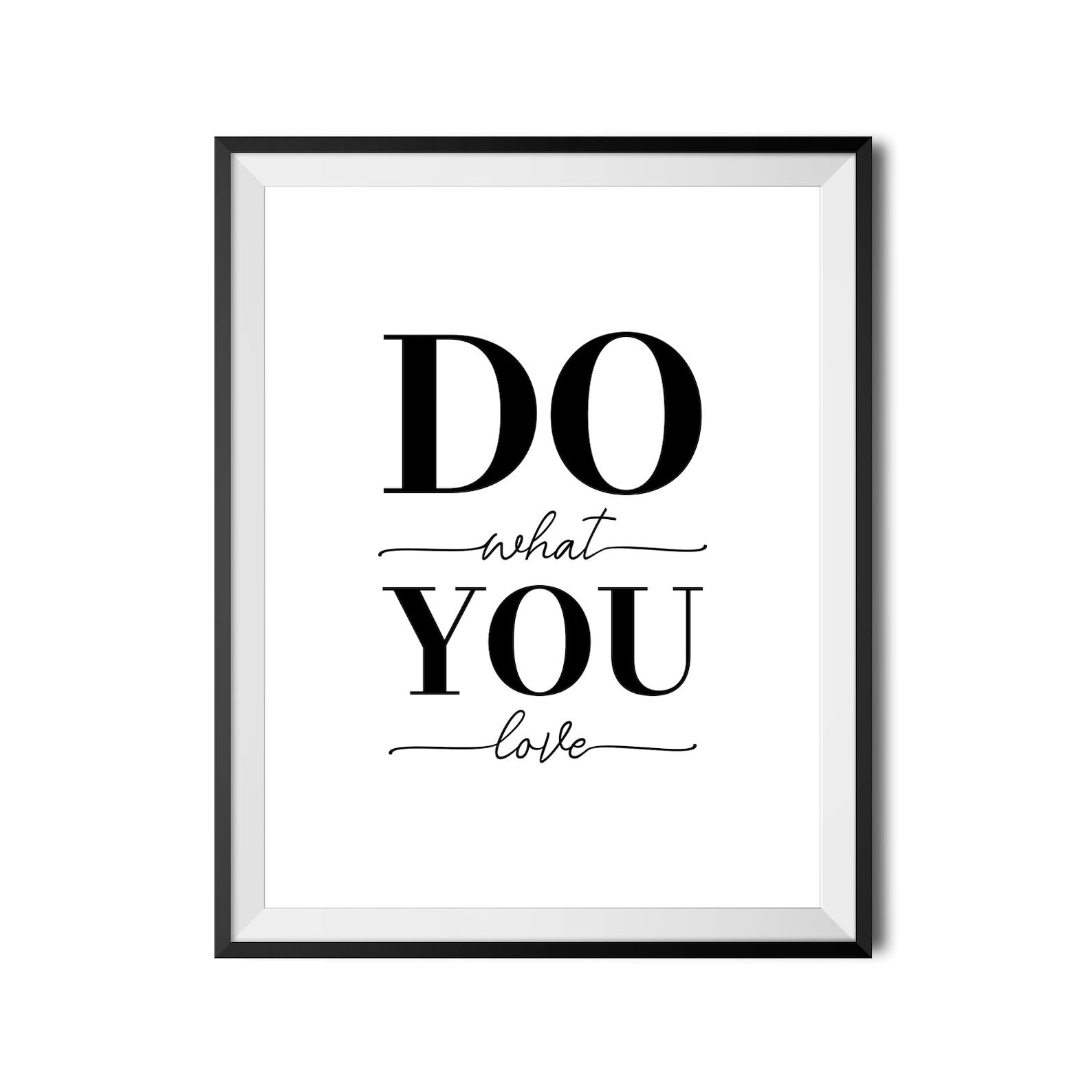 Do What You Love Printable Art Office Poster Inspirational - Etsy