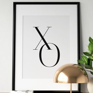 XO Printable Wall Art, Modern Bedroom Poster, Fashion Wall Art ...