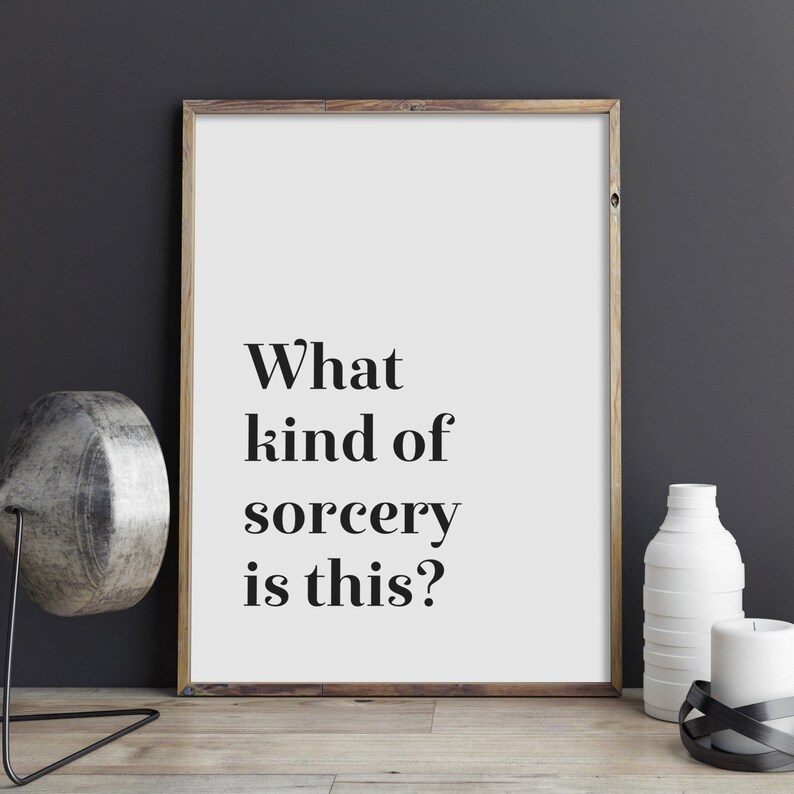 What Kind of Sorcery is This Print Funny Poster Magic Wall - Etsy