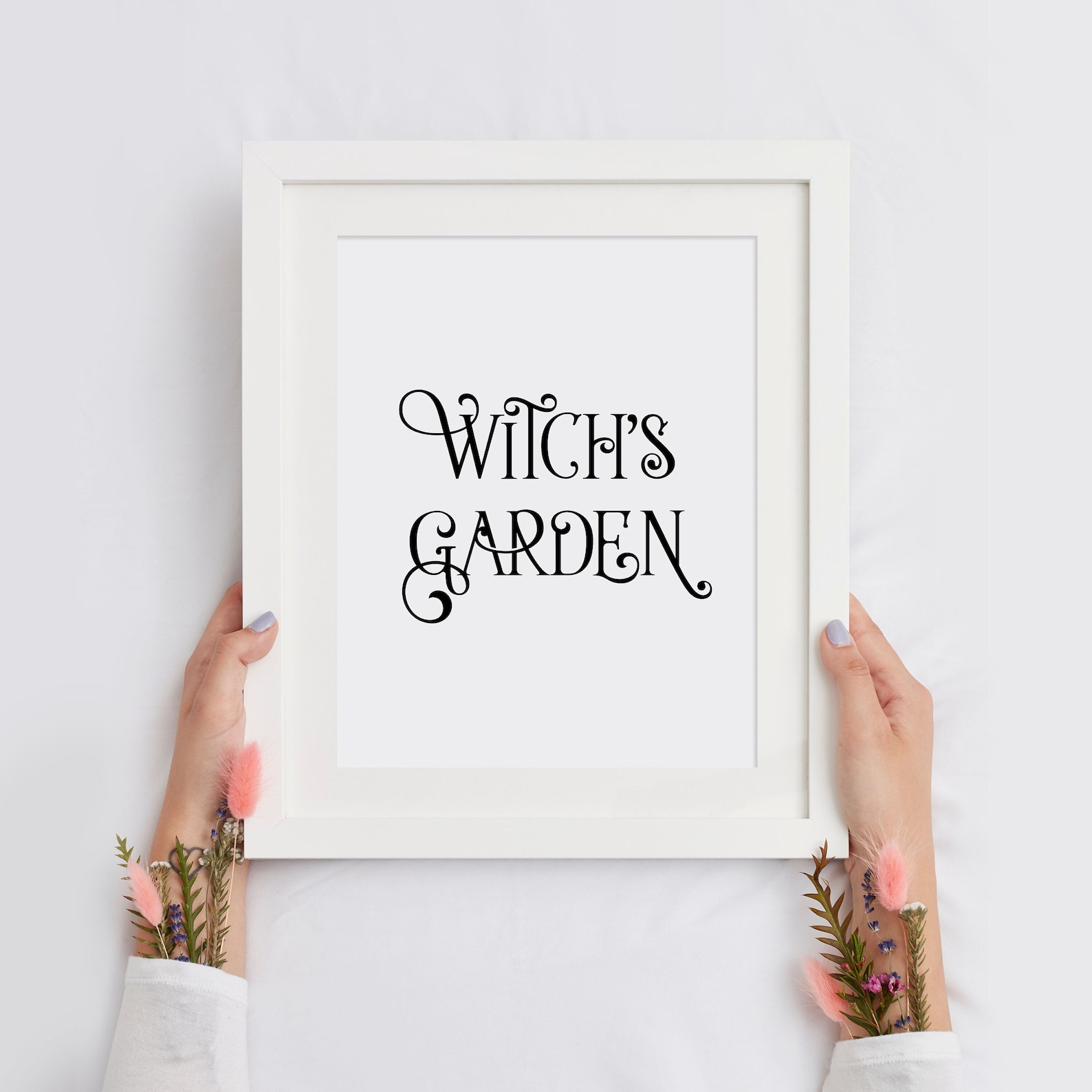 Witch's Garden Print, Halloween Printable Wall Art, Witch Sign ...