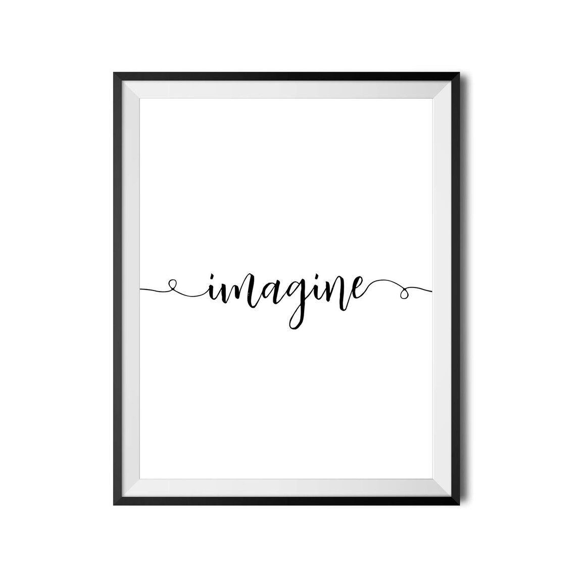 Imagine Printable Wall Art Inspirational Poster One Line - Etsy