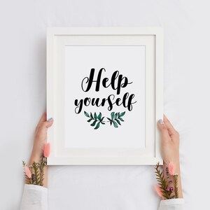 Help Yourself Print, Table Sign, Wedding Reception, Beverage Station ...