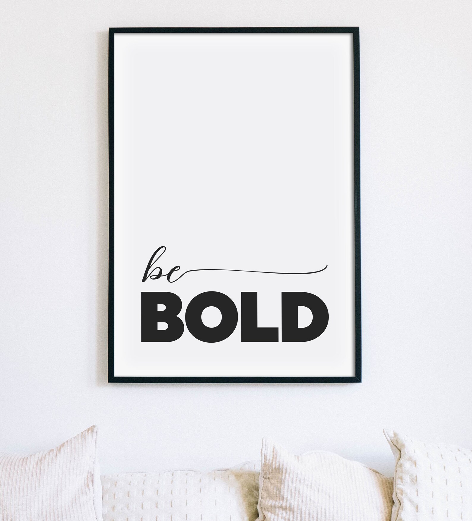 Be Bold Print Be Brave Poster Inspirational Printable Wall - Etsy