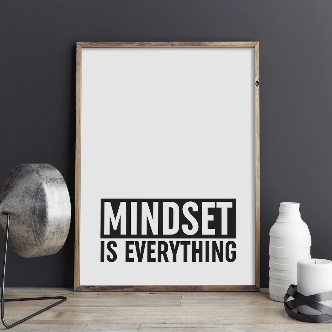 Mindset is Everything Print, Office Poster, Classroom Printable Wall ...
