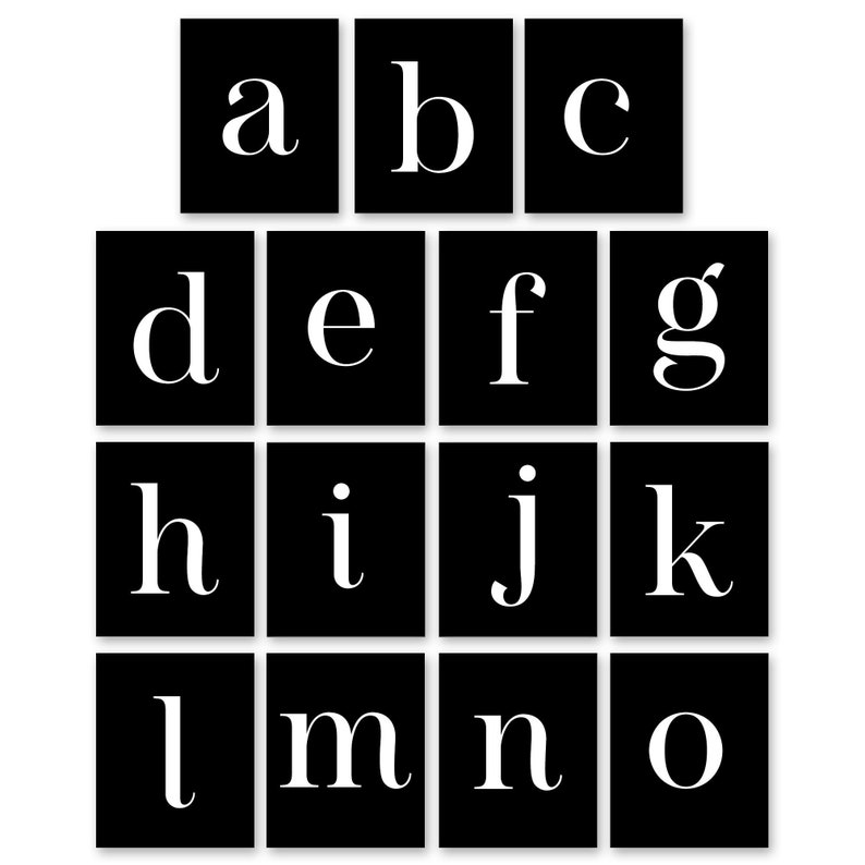 Printable Letter Black Background Letter Sign Letters - Etsy
