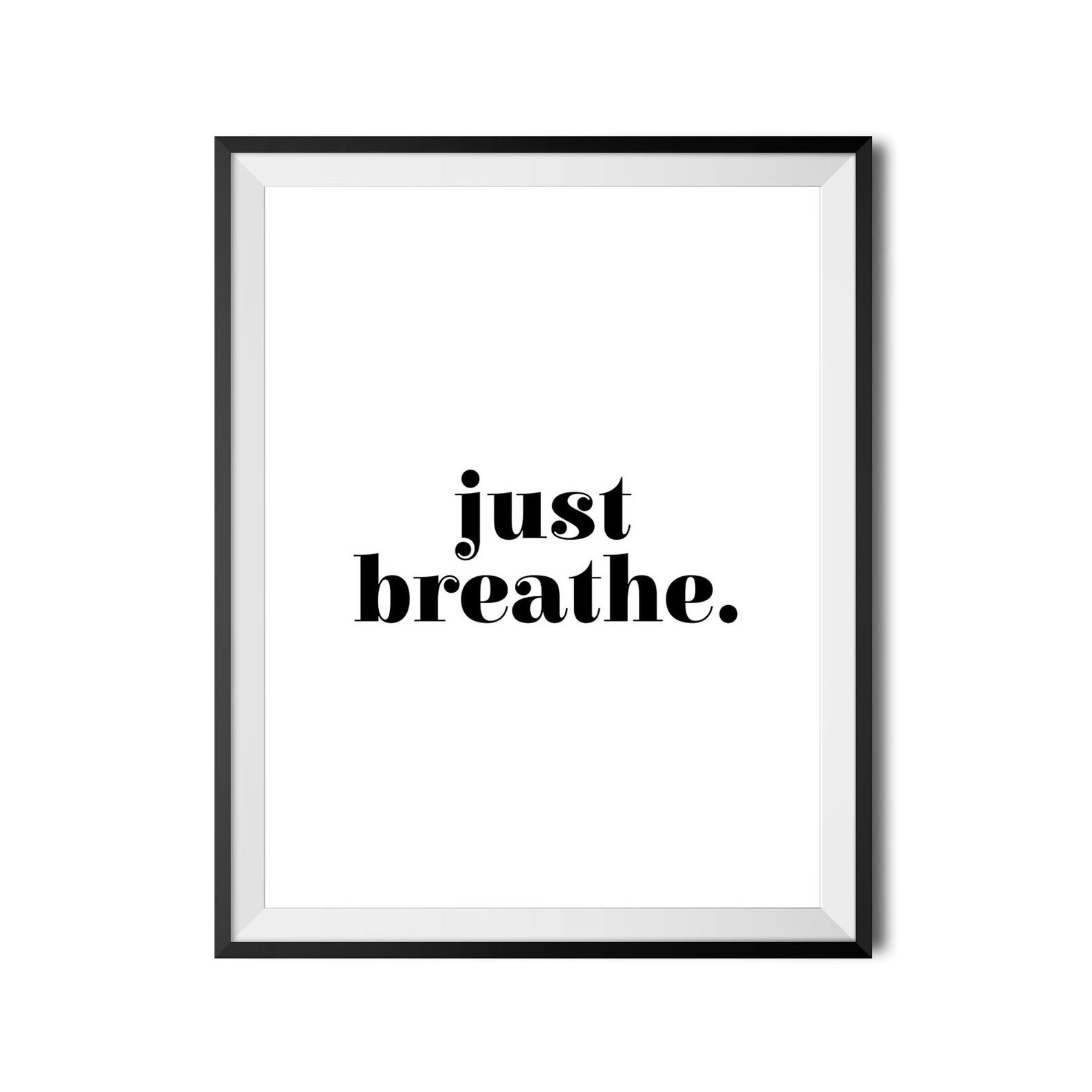 Just Breathe Print Yoga Poster Meditation Room Printable - Etsy