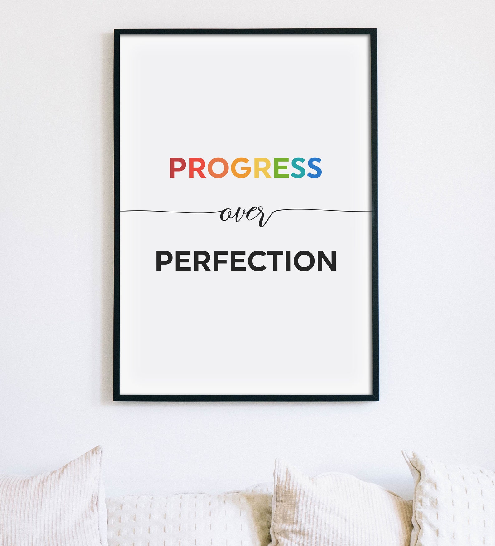 Progress Over Perfection Printable Wall Art Uplifting Poster - Etsy