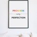Progress Over Perfection Printable Wall Art Uplifting Poster - Etsy