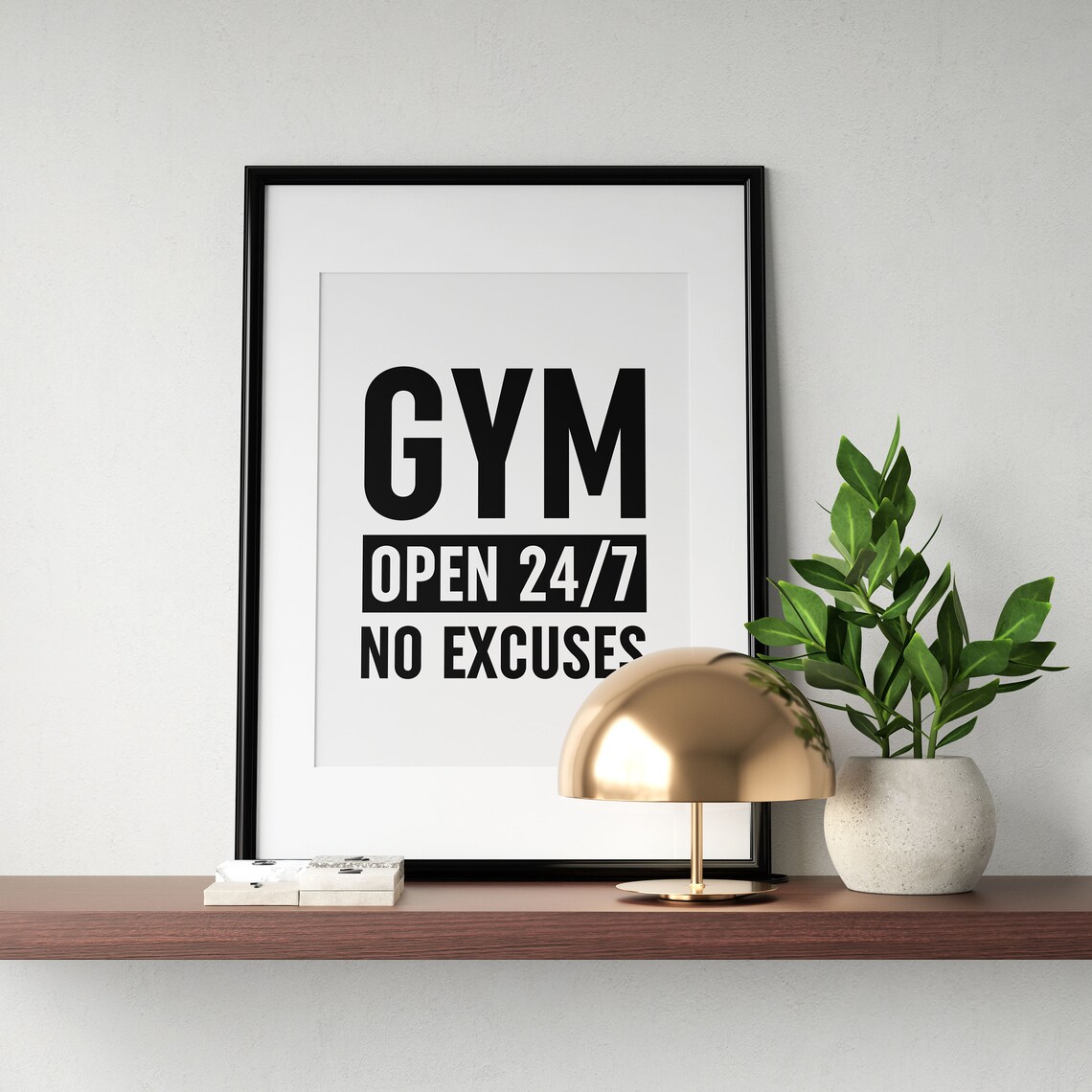 Gym Open 24/7 No Excuses Print, Gym Sign, Fitness Poster, Motivational ...