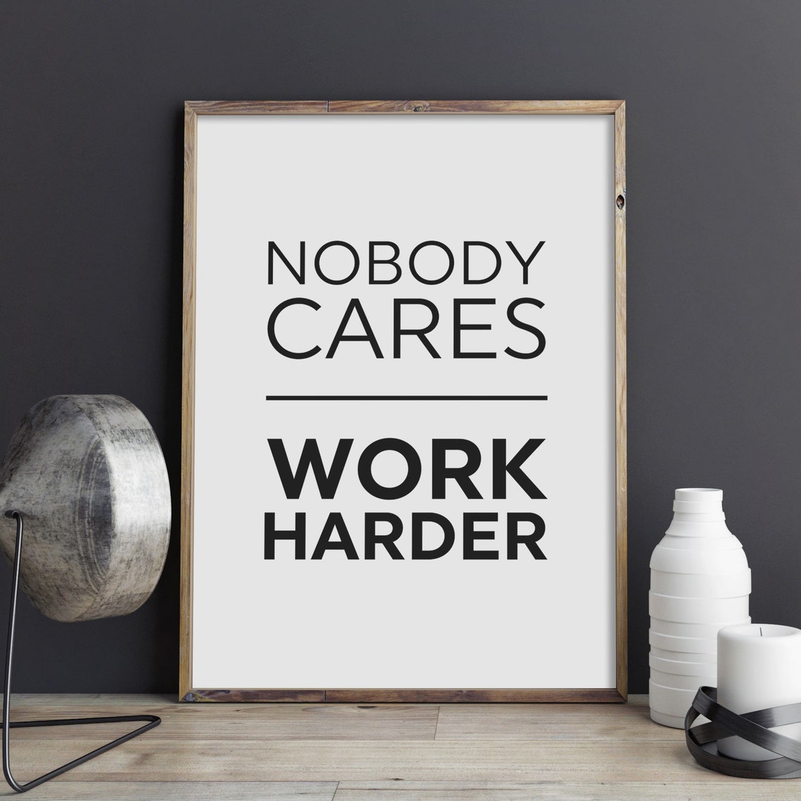 Nobody Cares Work Harder Print Fitness Poster Gym Printable - Etsy