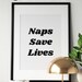 Naps Save Lives Printable Wall Art Dorm Poster Bedroom Wall - Etsy
