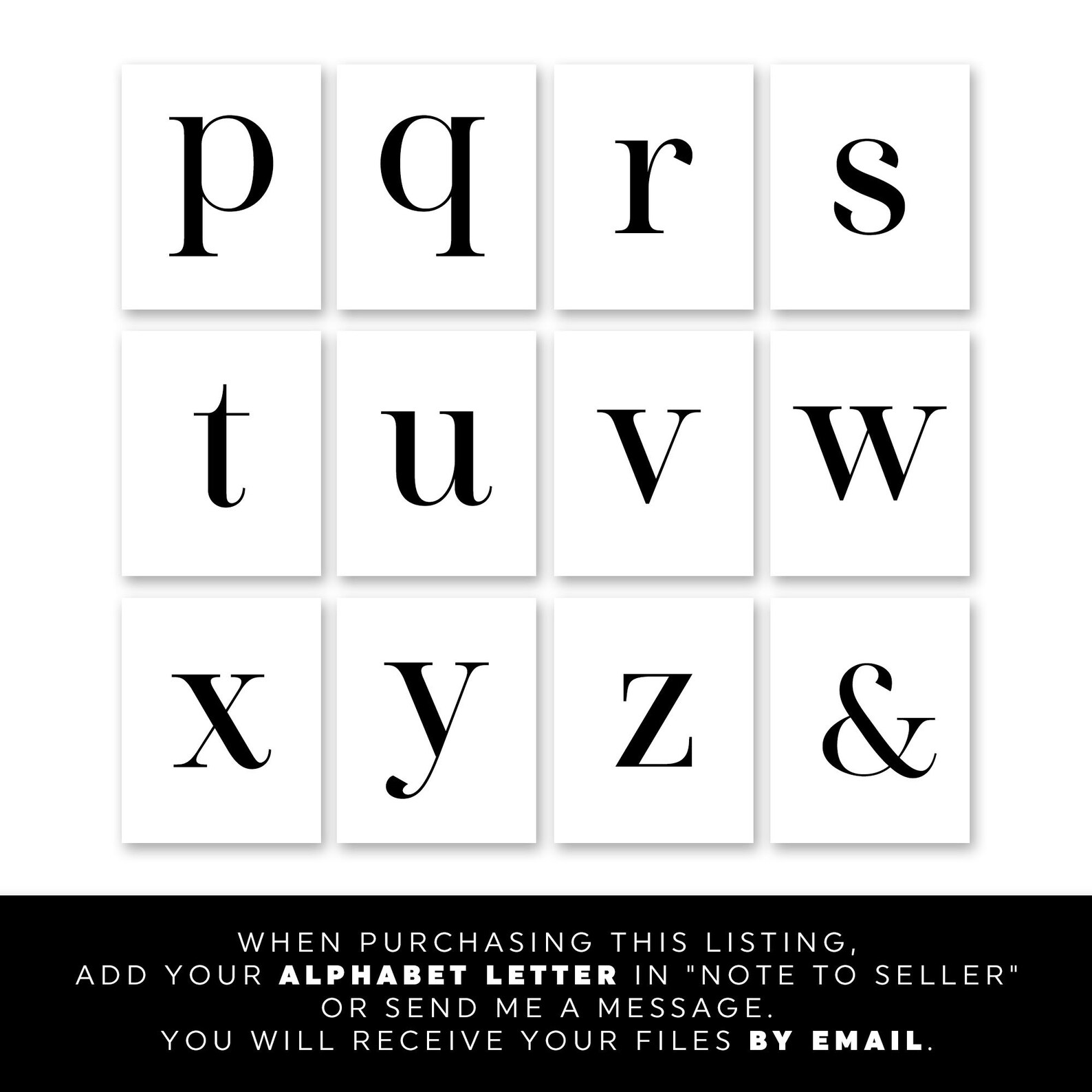 Printable Letter, Letter Sign, Printable Wall Art, Letters Poster ...