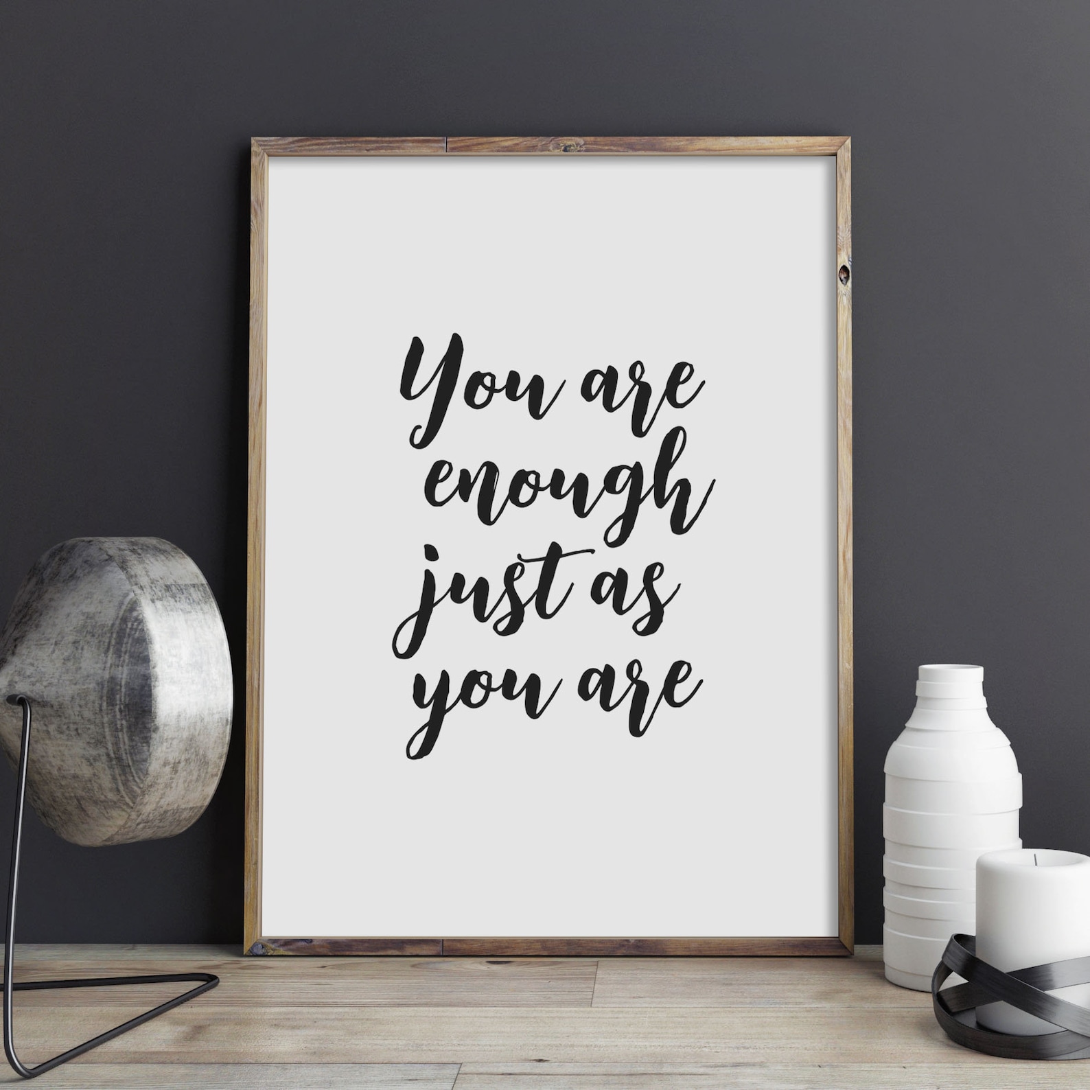 You Are Enough Just As You Are Printable Wall Art Self Care | Etsy