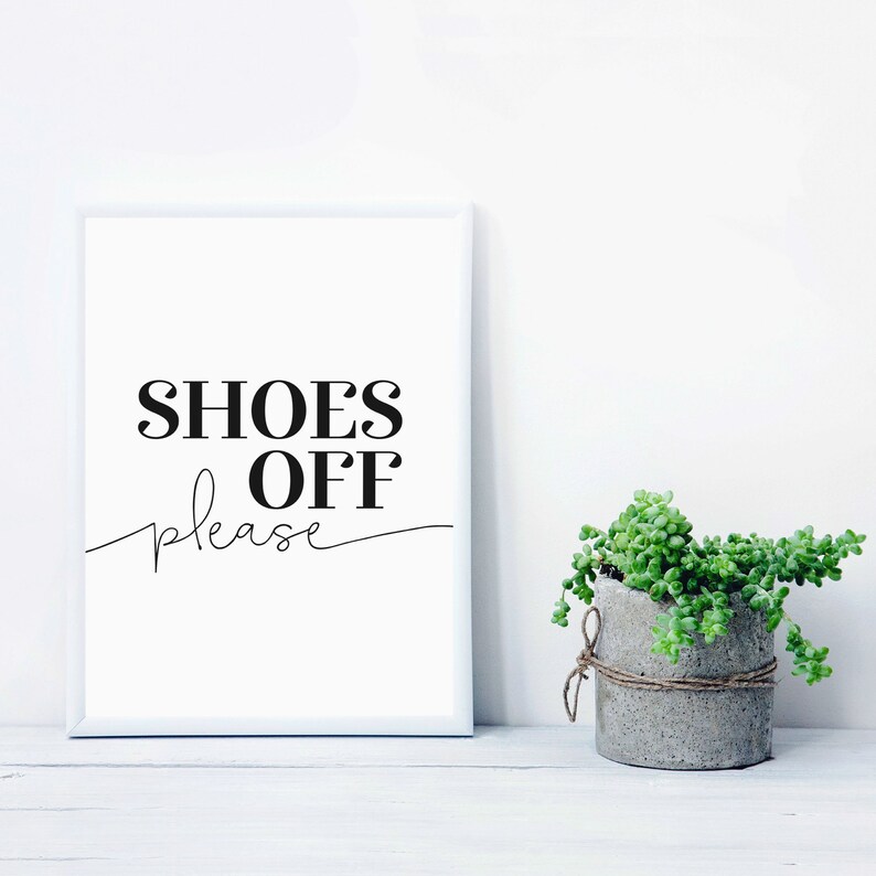 Shoes off Please Print Printable Poster Entry Room Wall Art - Etsy