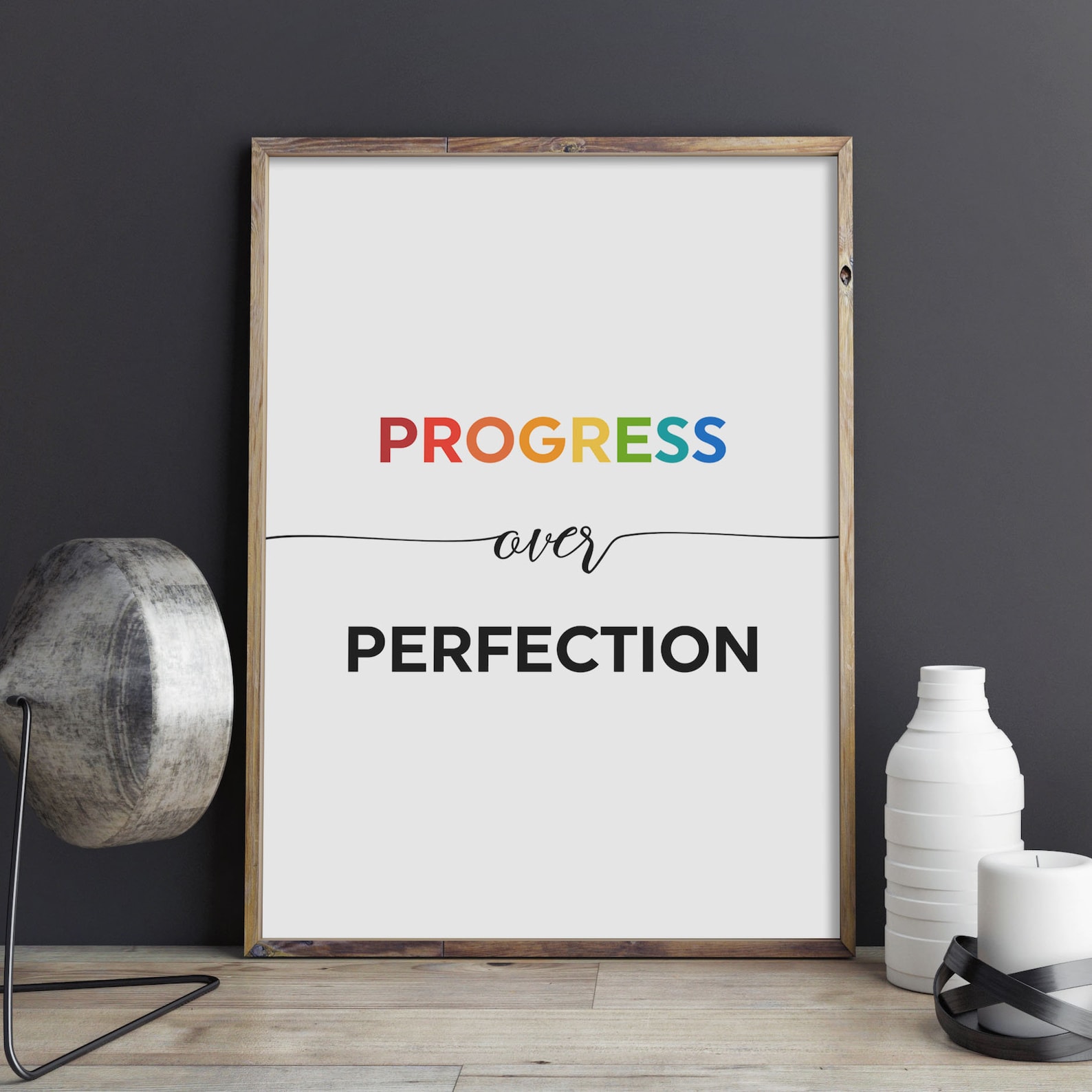 Progress Over Perfection Printable Wall Art Uplifting Poster - Etsy