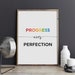 Progress Over Perfection Printable Wall Art Uplifting Poster - Etsy