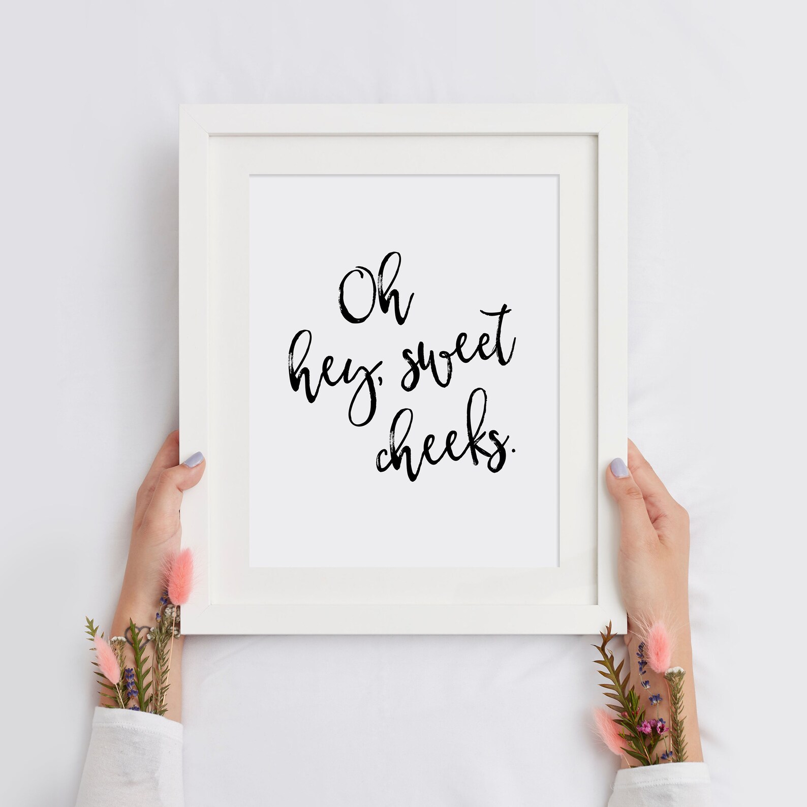 Oh Hey Sweet Cheeks Print Funny Bathroom Poster Bathroom - Etsy