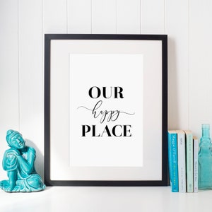 Our Happy Place Printable Art, Living Room Poster, Entry Room Wall Art ...