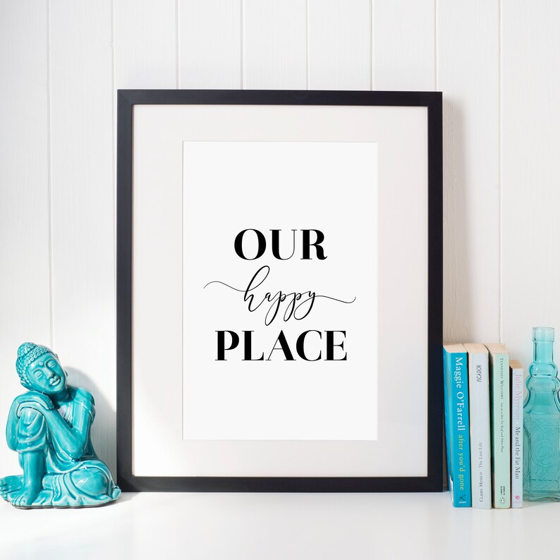 Our Happy Place Printable Art, Living Room Poster, Entry Room Wall Art ...