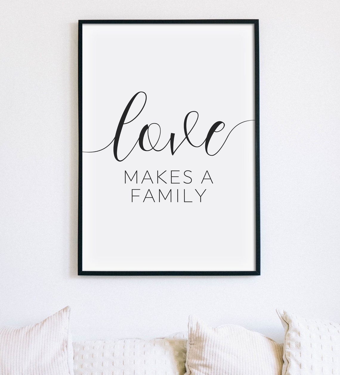 Love Makes A Family Print Living Room Poster Entry Room Wall - Etsy